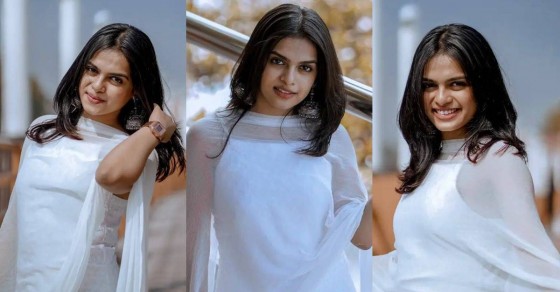 Mollywood Actress Gopika Ramesh Looks Like Angel in White Outfit, Goes ...