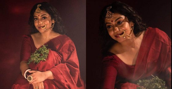 Mollywood Actress Shruti Ramachandran Stunning Photoshoot in Saree Goes ...