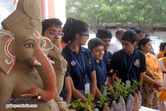 Photo Gallery: KT Rama Rao Presents Eco Ganesh To School Children At ...