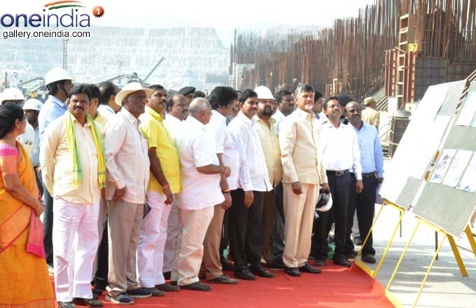 AP CM N Chandrababu Naidu Visits Polavaram Project Photos: HD Images, Pictures, News Pics ...