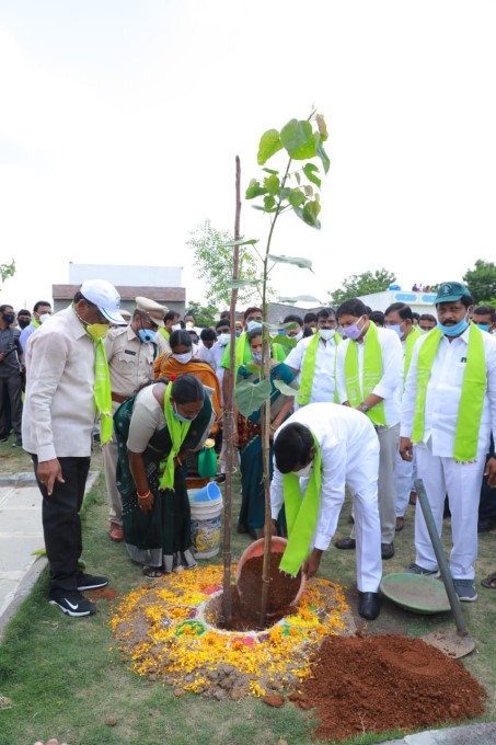 Energy Minister G.Jagadish Reddy Participated In 6th Phase Haritha ...