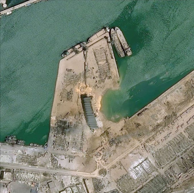 Before And After Image Shows The Impact Of Explosion In Beirut. Photos ...