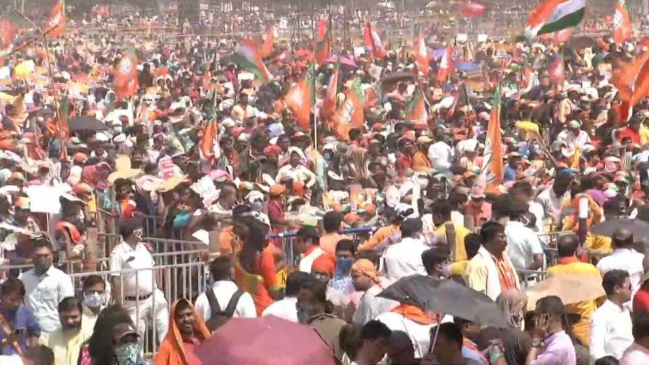 BJP Brigade Rally At Kolkata Ahead Of West Bengal Assembly Election ...