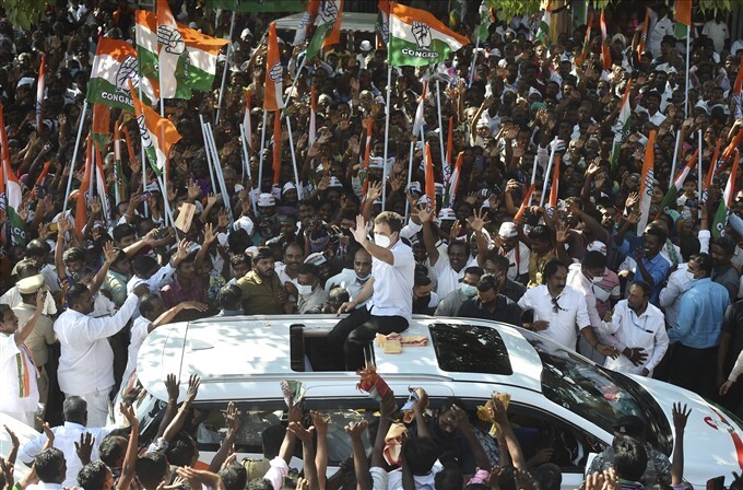 Congress Leader Rahul Gandhi During Election Campaign In Tamil Nadu ...
