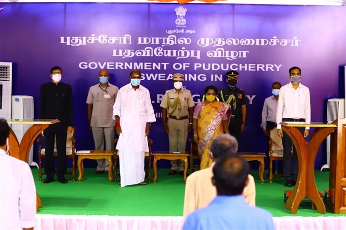 AINRC Chief N Rangasamy Sworn In As CM Puducherry Photos: HD Images, Pictures, News Pics ...