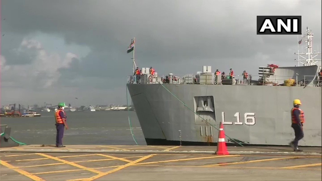 INS Shardul With 80 Metric Tons Of Oxygen Arrives At Kochi Port Photos ...