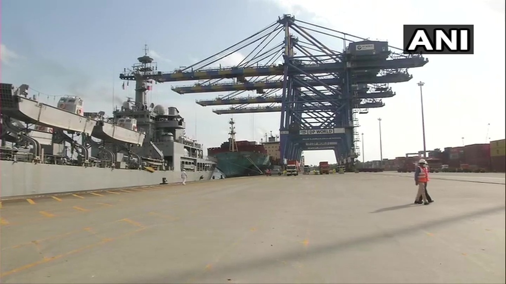 INS Shardul With 80 Metric Tons Of Oxygen Arrives At Kochi Port Photos ...