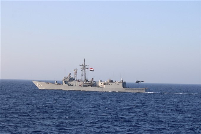 INS Tabar During Partnership Exercise At Sea With Egyptian Navy Ship ...