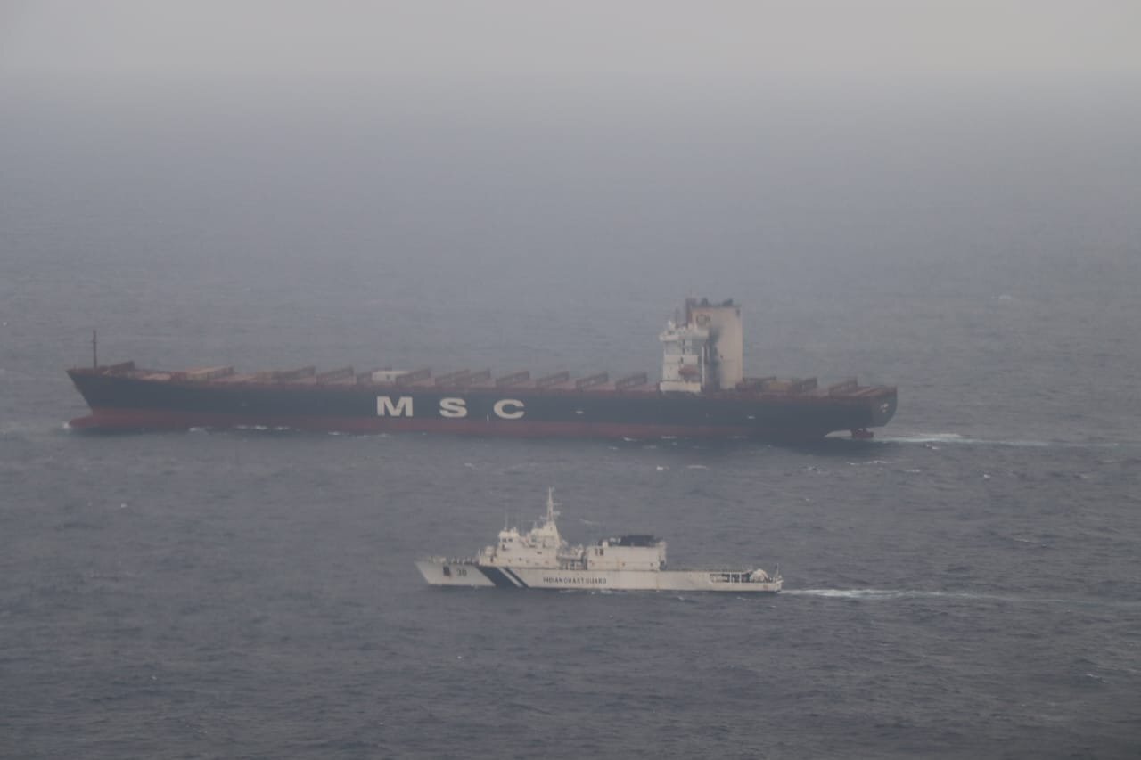 SAR Container ship MSC Messina from Port Blair reported fire in engine ...