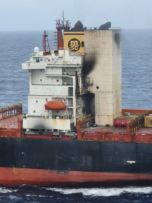 SAR Container ship MSC Messina from Port Blair reported fire in engine ...
