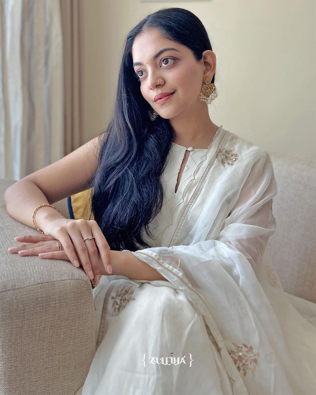 Actress Ahaana Krishna's New Stunning Stills In White Outfit | മാലാഖ ...