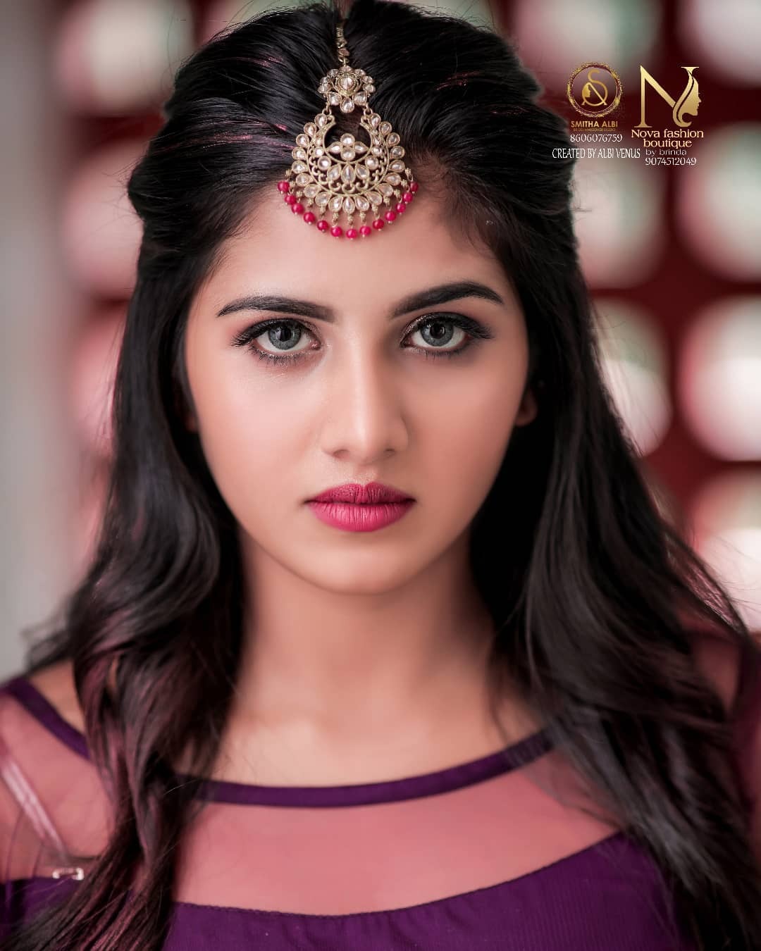 Asianet Serial Actress Maneesha Mahesh Stunning Stills In Violet Outfit ...