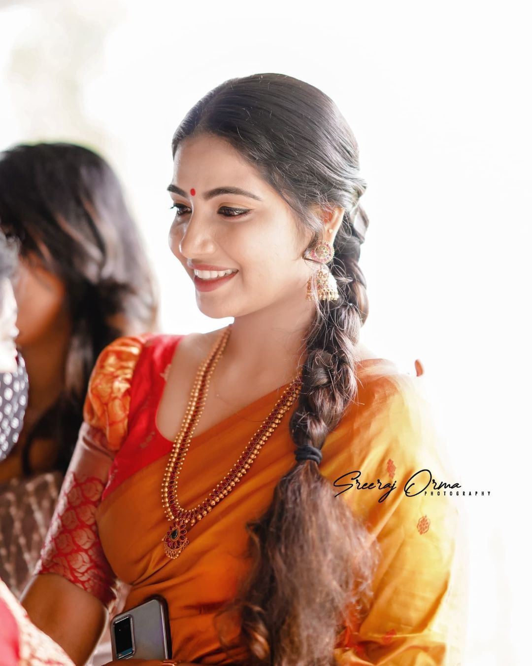 Koodevide serial fame Anshitha Akbarsha Stunning Saree Look | സാരിയില് ...