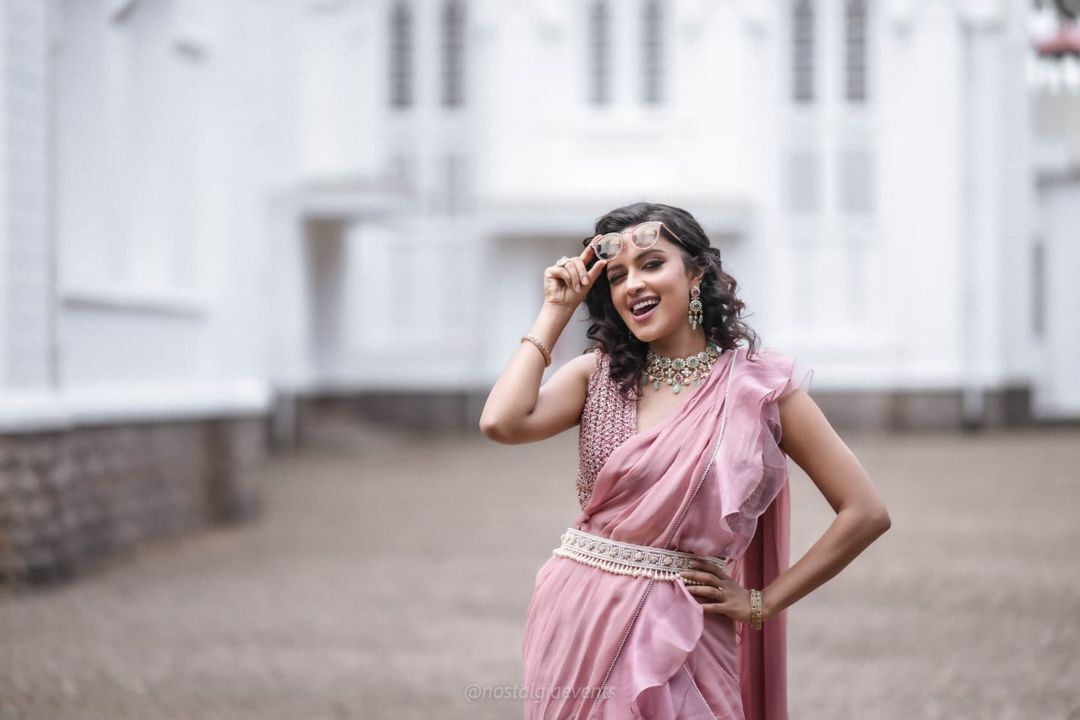 Actress Amala Paul New Stunning Party Look Goes Viral | സാരി ഇങ്ങനെയും ...