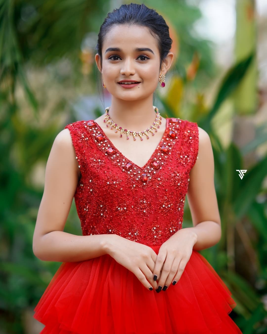 Young Actress Meenakshi Anoop Stunning Look In Hot Red | റെഡ്ഡിഷ് ...