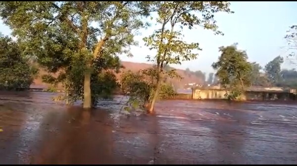 Farmland Near A Steel Plant Was Submerged In Iron Ore Slurry In Odisha ...