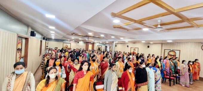 MoS Shobha Karandlaje During Women Karyakartas Of The Awadh Region ...