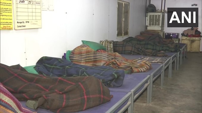 Homeless People Staying At Night Shelters To Avoid The Extreme Cold ...