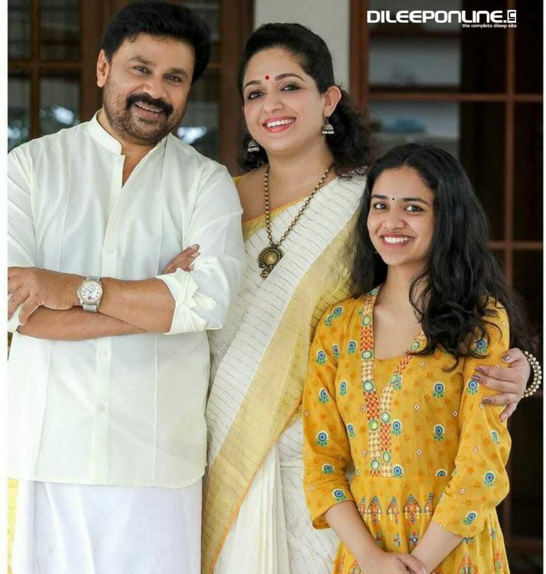 Dileep with daughters mahalakshmi and Meenakshi visit temple goes viral ...