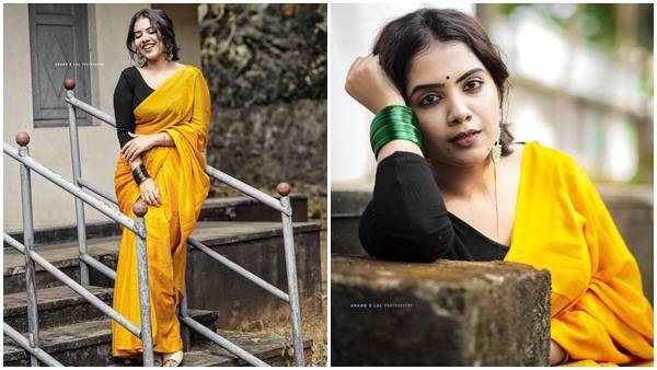 സ്റ്റൈലിഷ്... യെല്ലോ സാരിയിൽ അതീവ സുന്ദരിയായി വിദ്യ വിജയകുമാർ | Karikku Fame Vidhya Vijayakumar ...