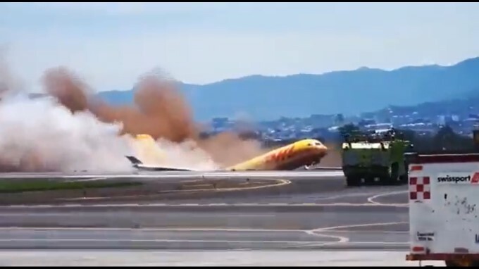 Cargo Plane Splits Into Two Part As It Makes Emergency Landing Photos ...