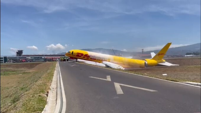 Cargo Plane Splits Into Two Part As It Makes Emergency Landing Photos ...