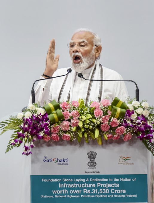 PM Modi Lay Foundation Stone For Multi-crore Infrastructure Projects In ...