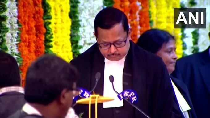 Ujjal Bhuyan Sworn In As Chief Justice Of Telangana High Court Photos ...
