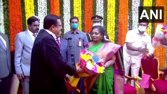 Ujjal Bhuyan Sworn In As Chief Justice Of Telangana High Court Photos ...