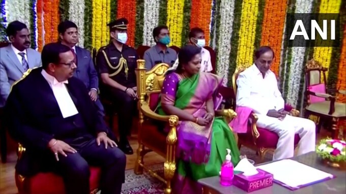 Ujjal Bhuyan Sworn In As Chief Justice Of Telangana High Court Photos ...