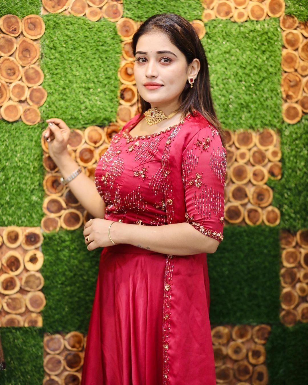 Star Magic Fame Anumol Looking Gorgeous In Red Lehenga, See More Photos ...