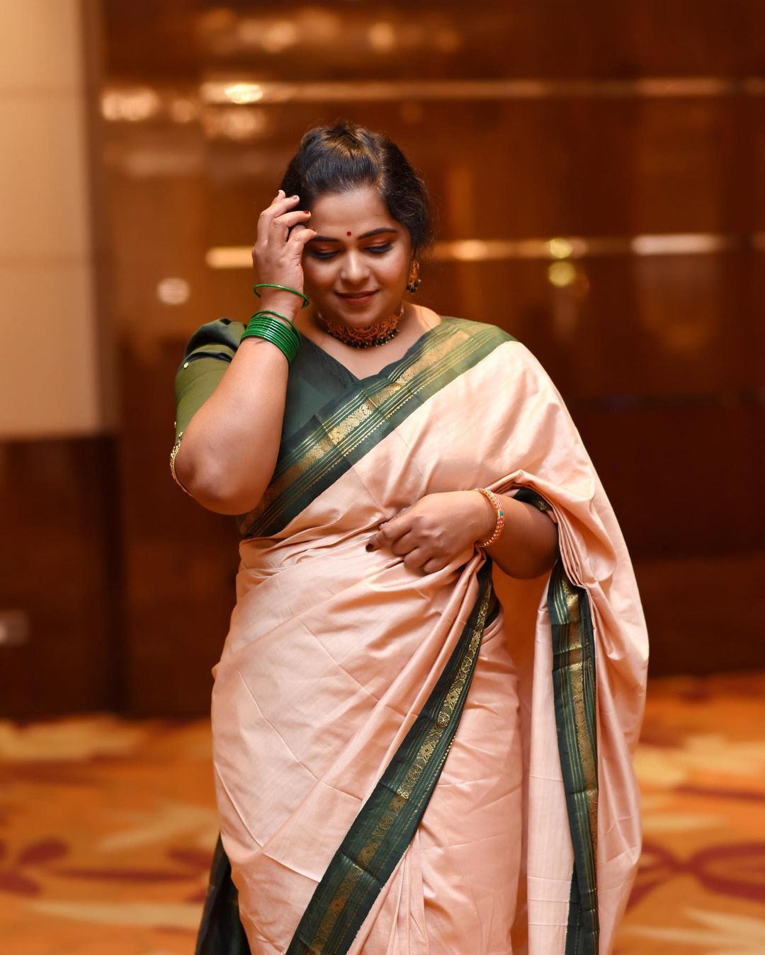 Actress Fara Shibla New Makeover In Amma Saree Which Is Fifteen years ...