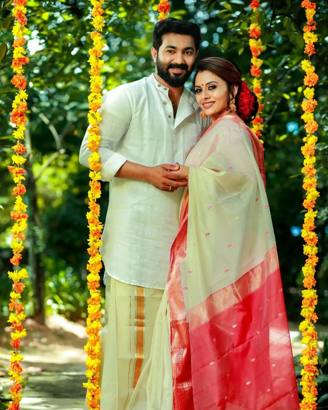 Dhanya Mary Varghese Engagement Photos
