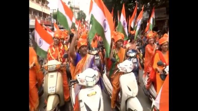 BJP Mahila Morcha Organizes Bike Rally In Hyderabad Photos: HD Images ...