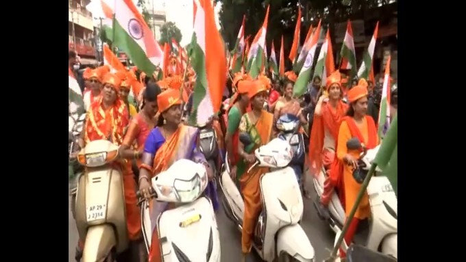 BJP Mahila Morcha Organizes Bike Rally In Hyderabad Photos: HD Images ...