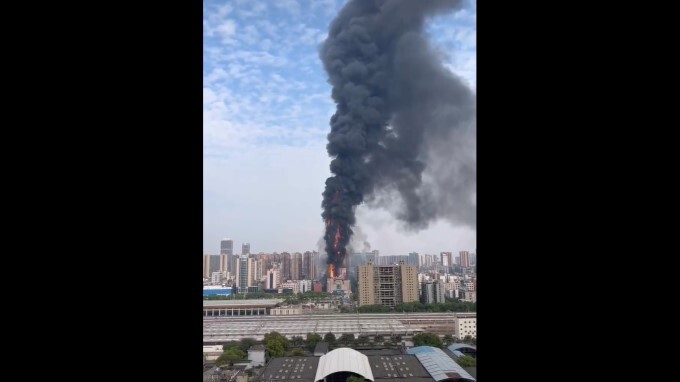 Massive Fire At A High-rise Building In Changsha, China Photos: HD ...