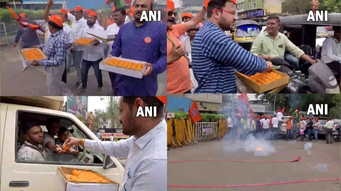 MNS Workers Celebrates PFI Ban By Distributing Laddoos Photos: HD ...