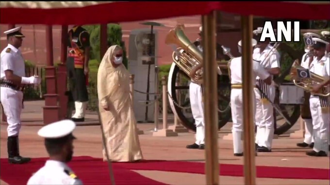 Bangladesh PM Sheikh Hasina Receives Ceremonial Reception At Rashtrapati Bhavan Photos: HD ...