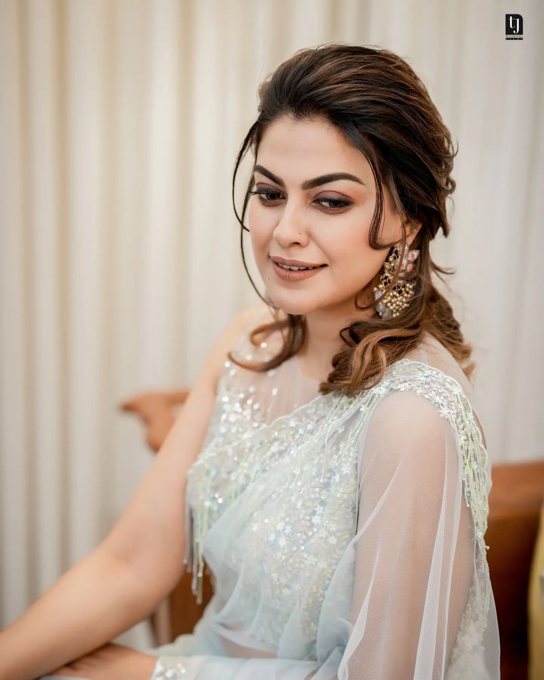 Actress Anusree Looking Gorgeous In New Experiment With Pastel Blue ...