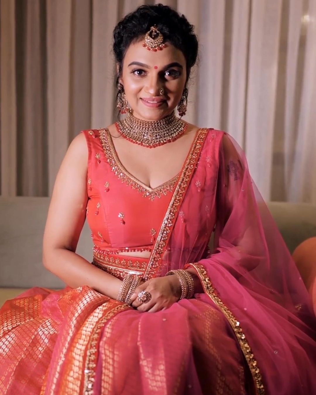 Actress-Dancer Krishna Praba Looks Gorgeous in Lehenka for Diwali Photoshoot | Krishna Praba ...