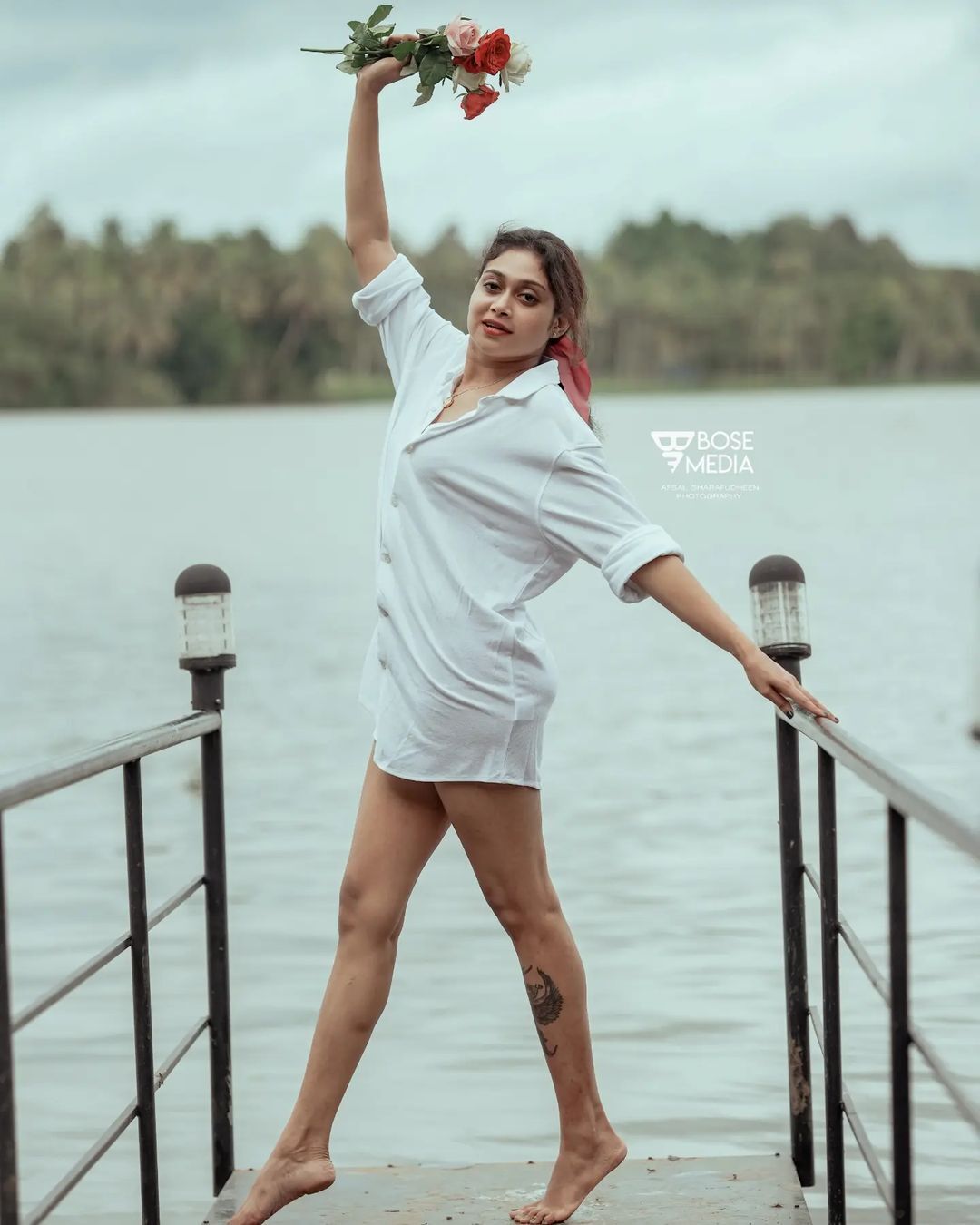 Actress Janaki Sudheer New Bold Photoshoot In White Shirt Made Fire On ...