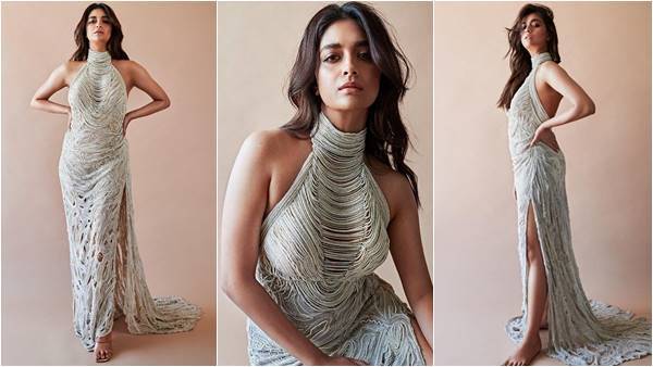 Actress Keerthy Suresh New Bold And Stylish Look In White Gown ...