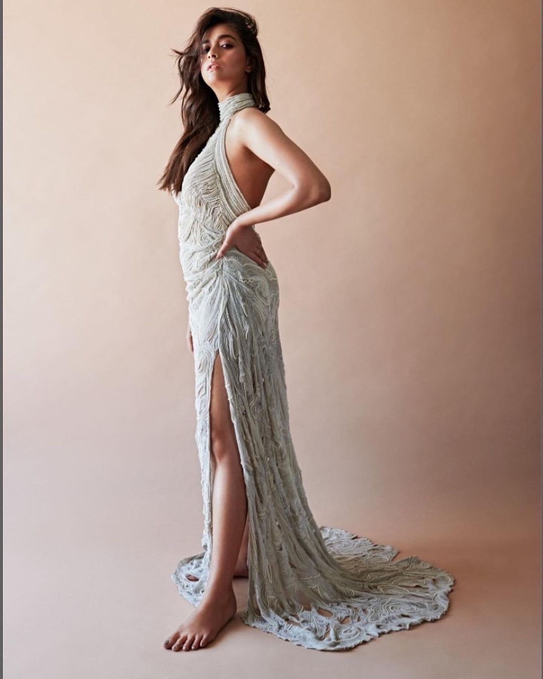 Actress Keerthy Suresh New Bold And Stylish Look In White Gown ...