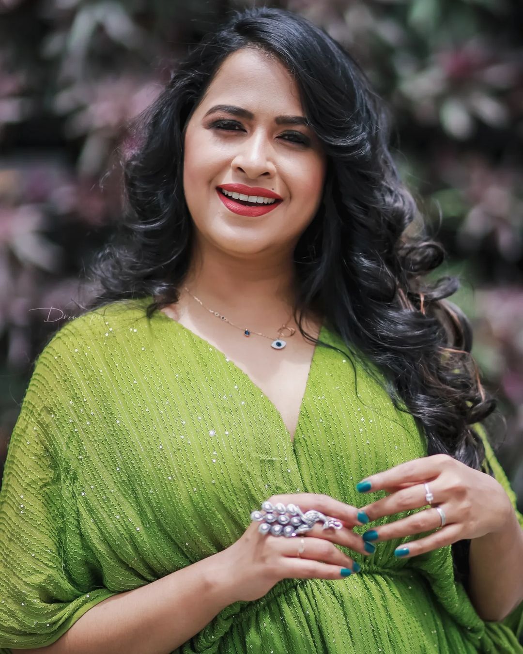 Actress Sadhika Venugopal New Stunning Makeover In Green Gown Goes ...