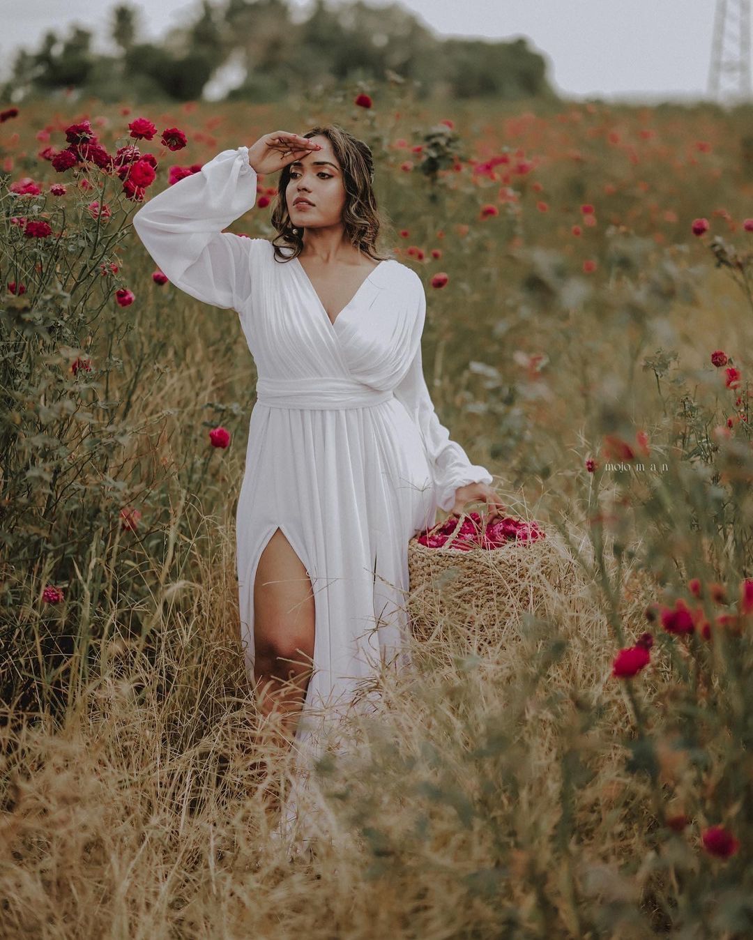 Bigg Boss Fame Nimisha PS New Vintage Photoshoot In White Gown Is ...