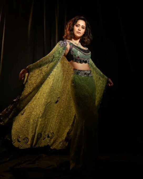 Bollywood Actress Nushrat Bharucha Looks Beautiful In Indo Western Wear ...