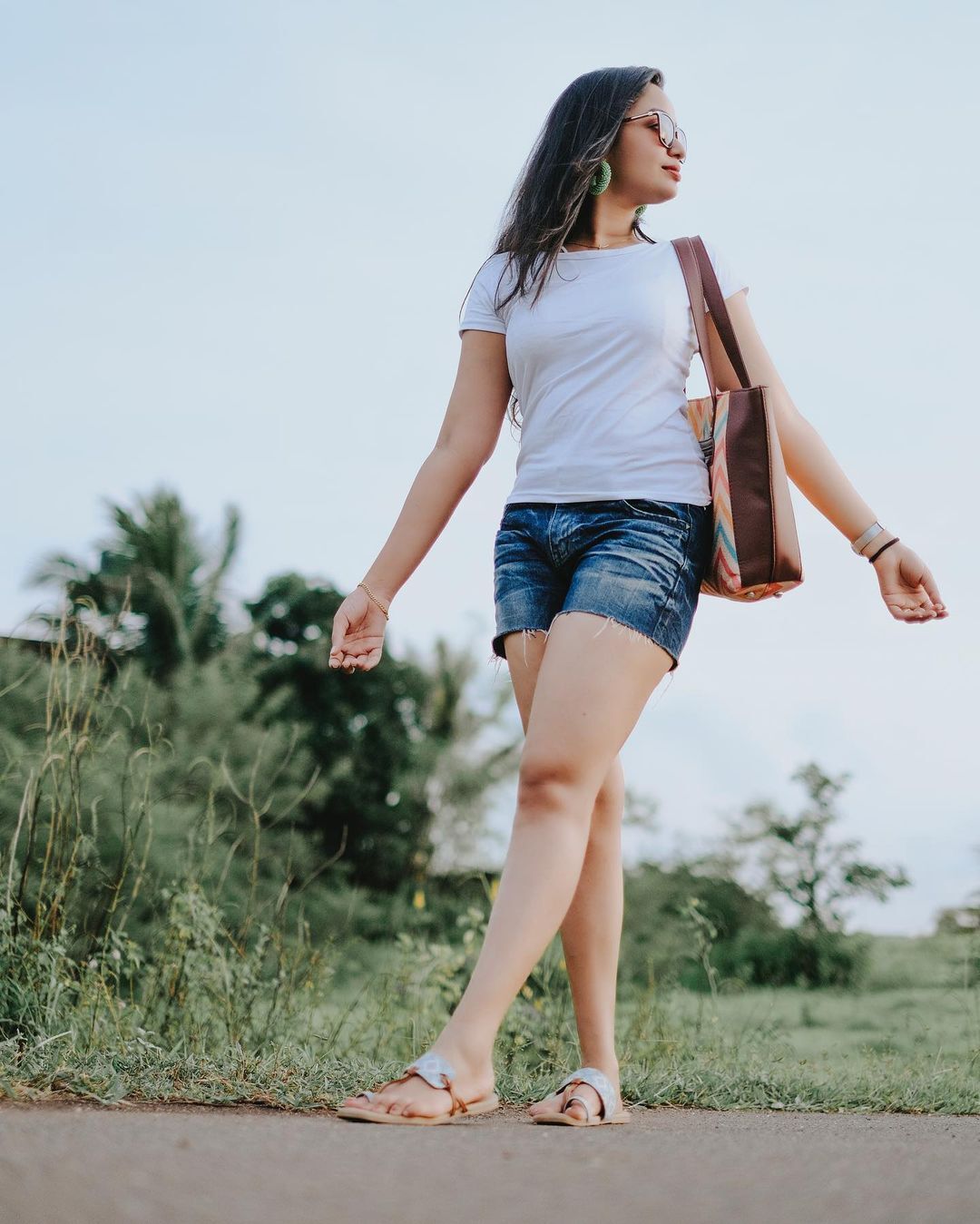 Serial Actress Alice Christy New Stunning And Stylish Stills In Shorts ...