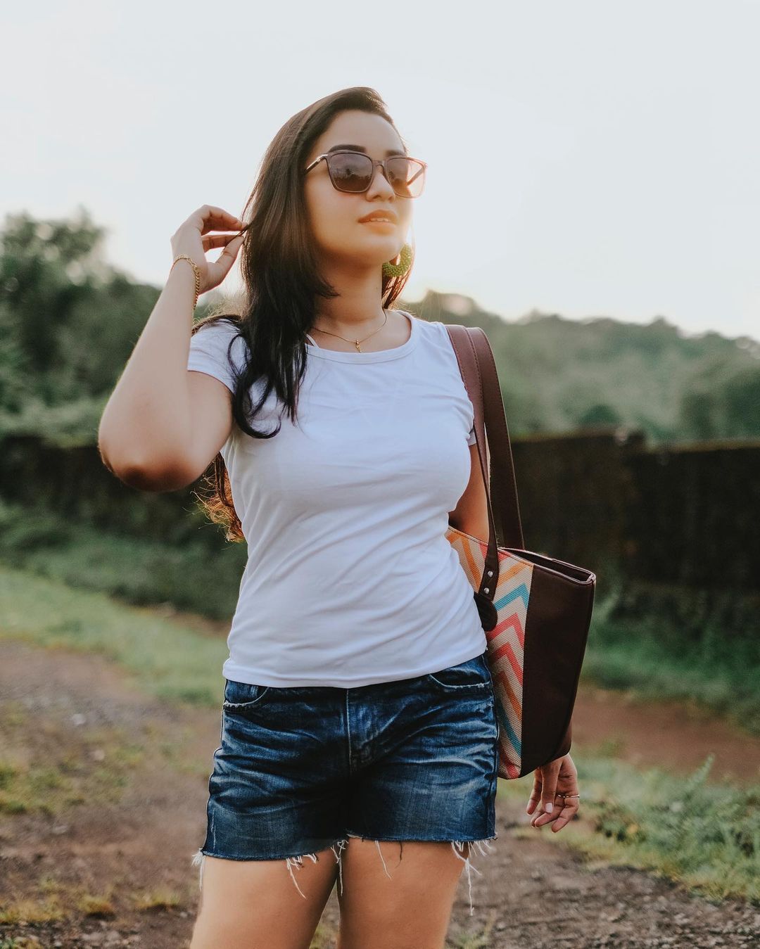 Serial Actress Alice Christy New Stunning And Stylish Stills In Shorts ...