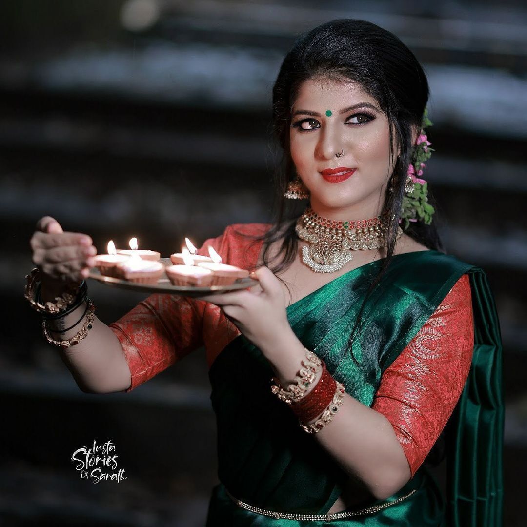 Social Media Star Aswathy S Nair Gives Diwali Wishers to Her Fans ...