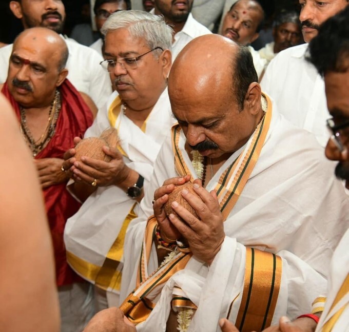 Karnataka Chief Minister Basavaraj Bommai Visits Kollur Mookambika ...